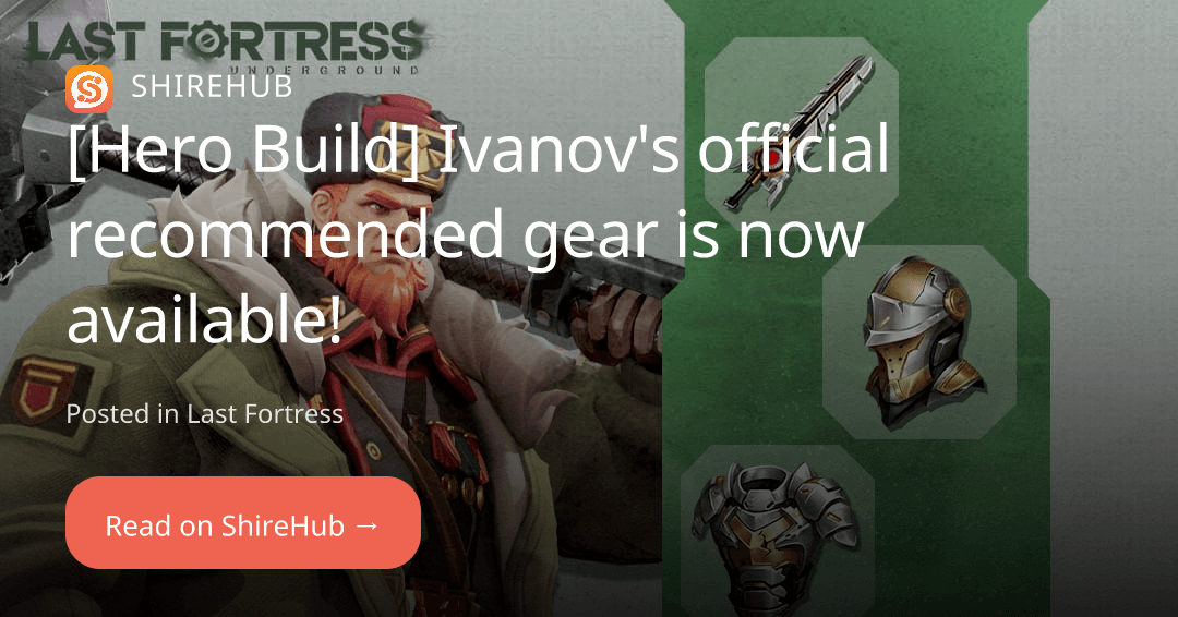 [Hero Build] Ivanov's official recommended gear is now available ...